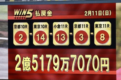 WIN5は2億円超えの大波乱 | ORICON NEWS